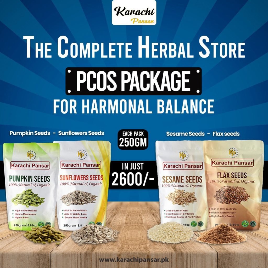 PCOS Seed Cycling Four Seeds Package - Karachi Pansar