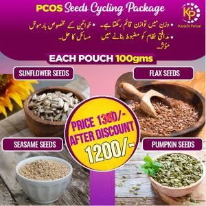PCOS Seed Cycling Four Seeds Package 100 GRAMS - Karachi Pansar